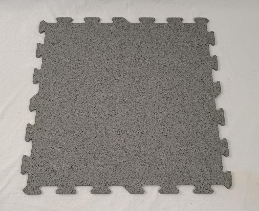 95% Steel Appeal Rubber Interlocking Tiles 23″ x 23″ x 8mm